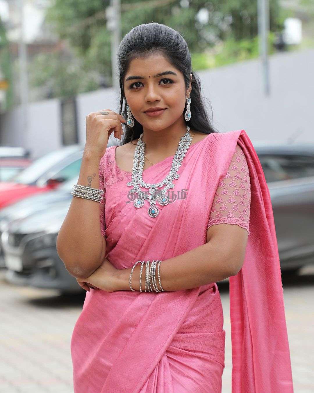 Actress Suveta Shrimpton Looks Pretty In Pink Saree | தின பூமி